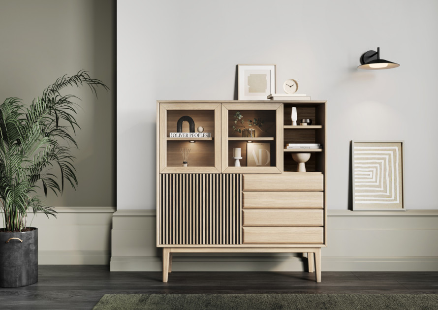 CASØ Broholm Highboard – Moderne Design i Massivt Egetræ